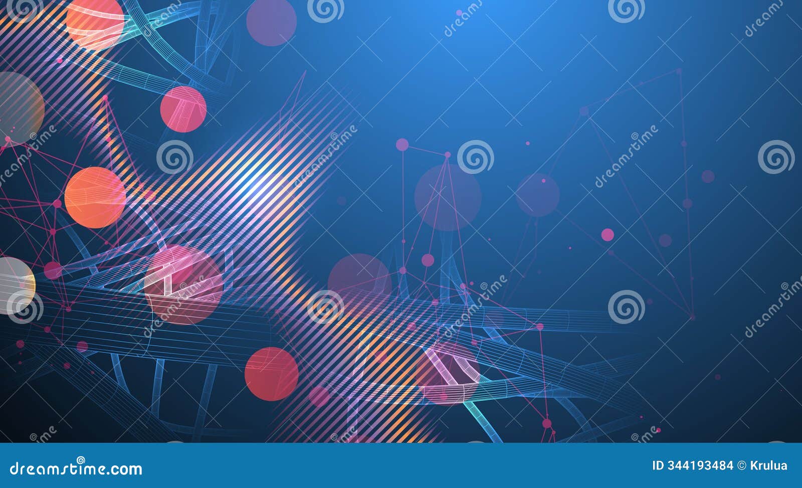 Vector Abstract Background with a Wireframe Dynamic Pipes, Line and ...