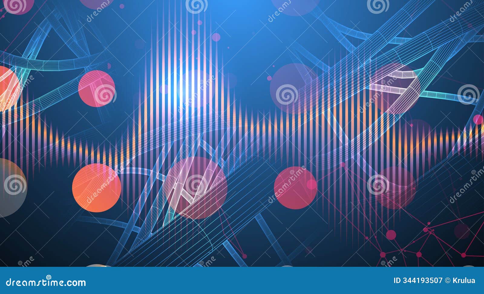 Vector Abstract Background with a Wireframe Dynamic Pipes, Line and ...