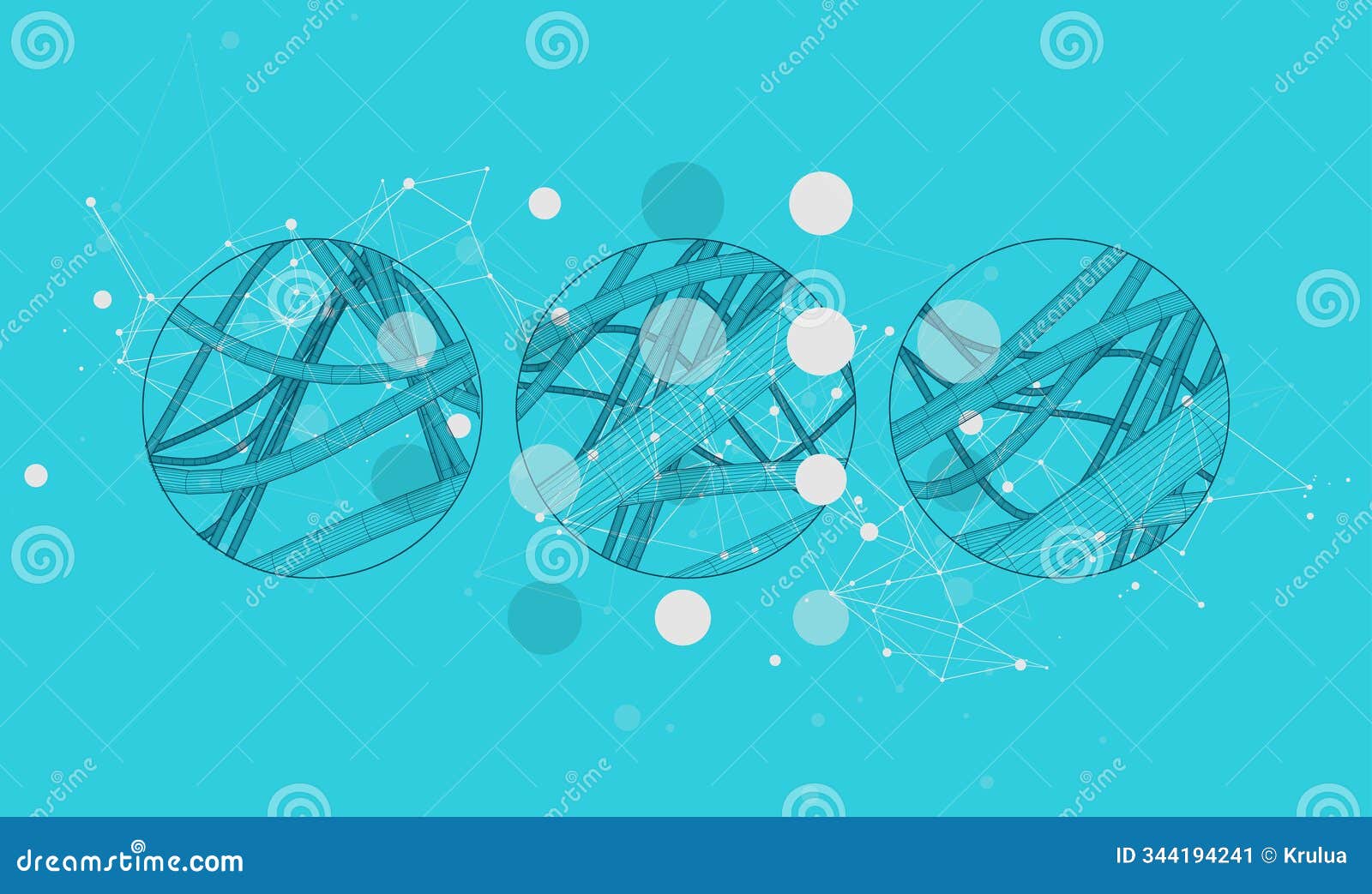 Vector Abstract Background with a Wireframe Dynamic Pipes, Line and ...