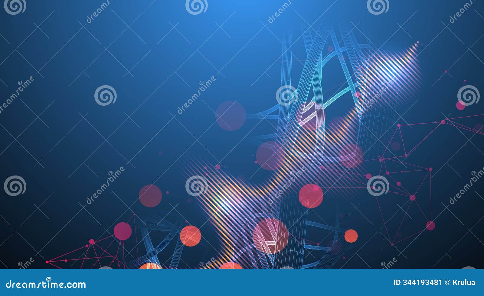 Vector Abstract Background with a Wireframe Dynamic Pipes, Line and ...