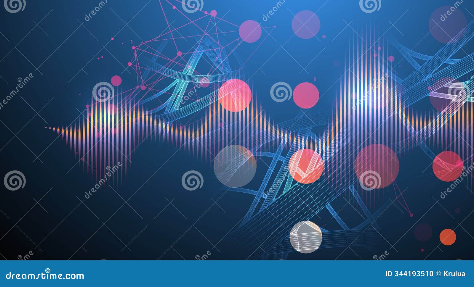 Vector Abstract Background with a Wireframe Dynamic Pipes, Line and ...