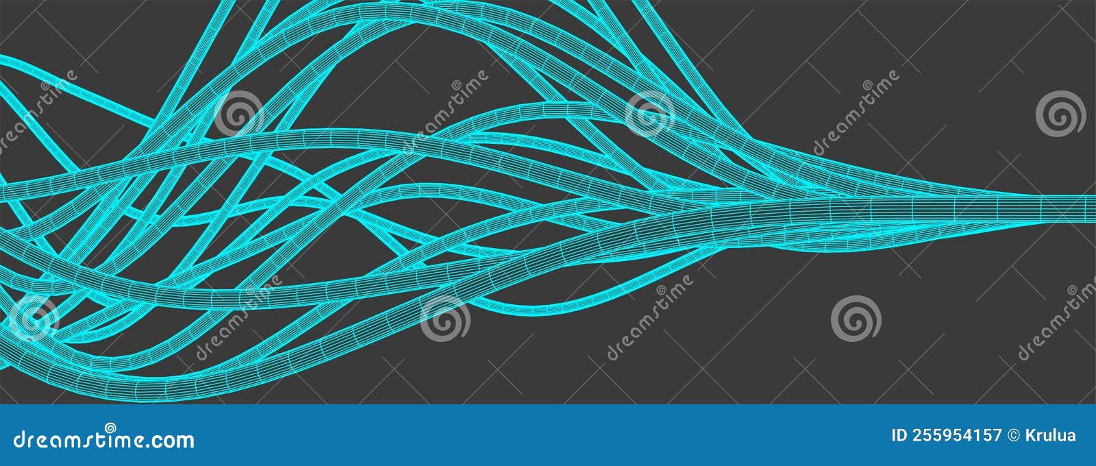 Vector Abstract Background with a Wireframe Dynamic Waves, Line and ...
