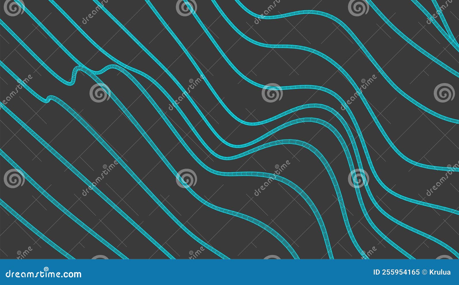 Vector Abstract Background with a Wireframe Dynamic Waves, Line and ...