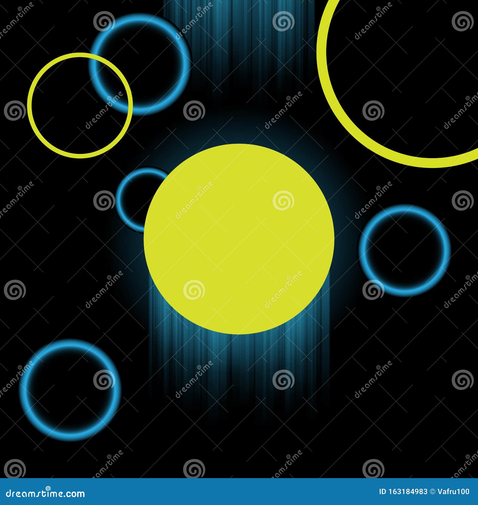 Yellow and blue circles stock illustration. Illustration of concept ...