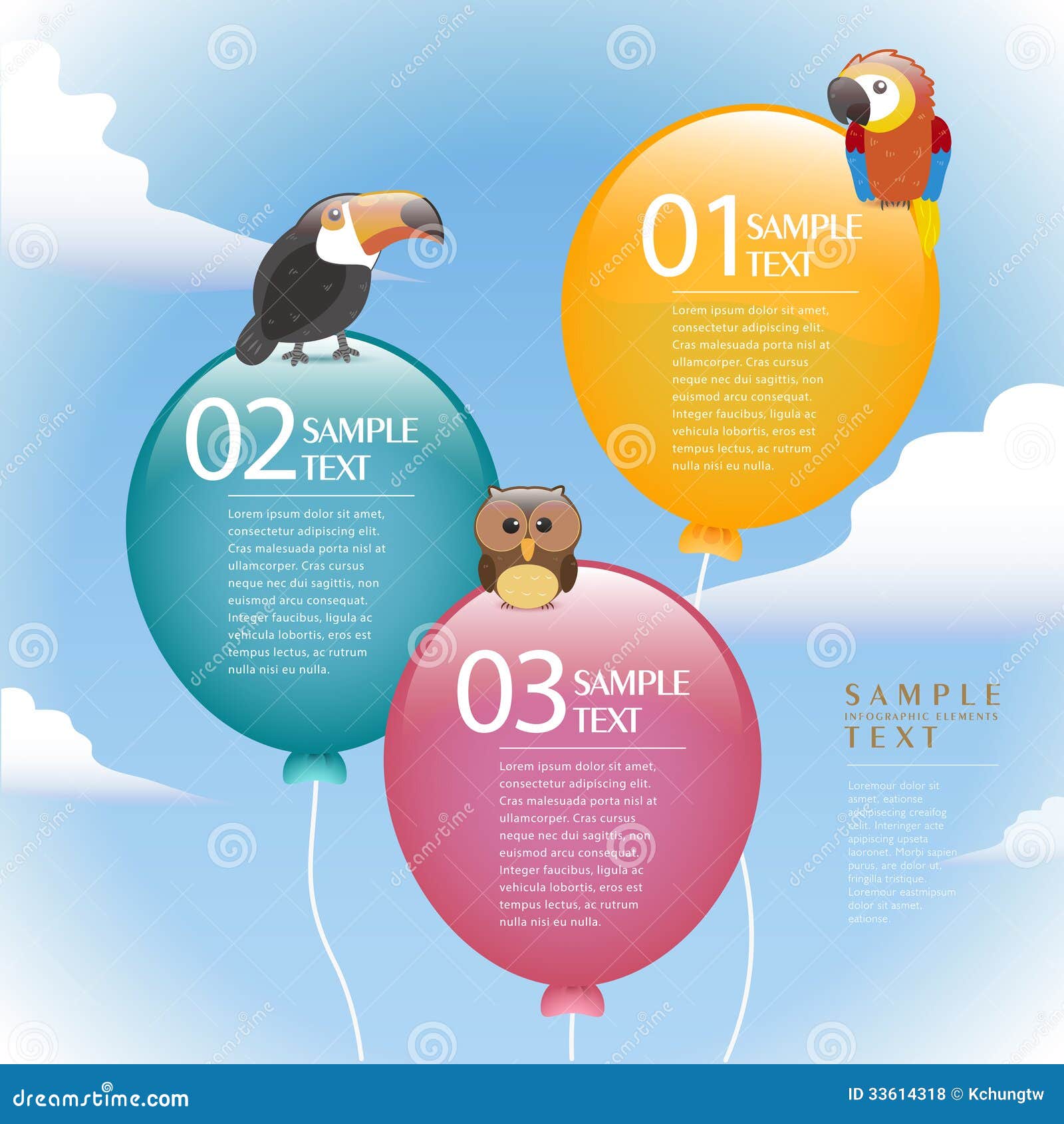 Vector Abstract Balloon Infographics Stock Vector - Illustration of ...