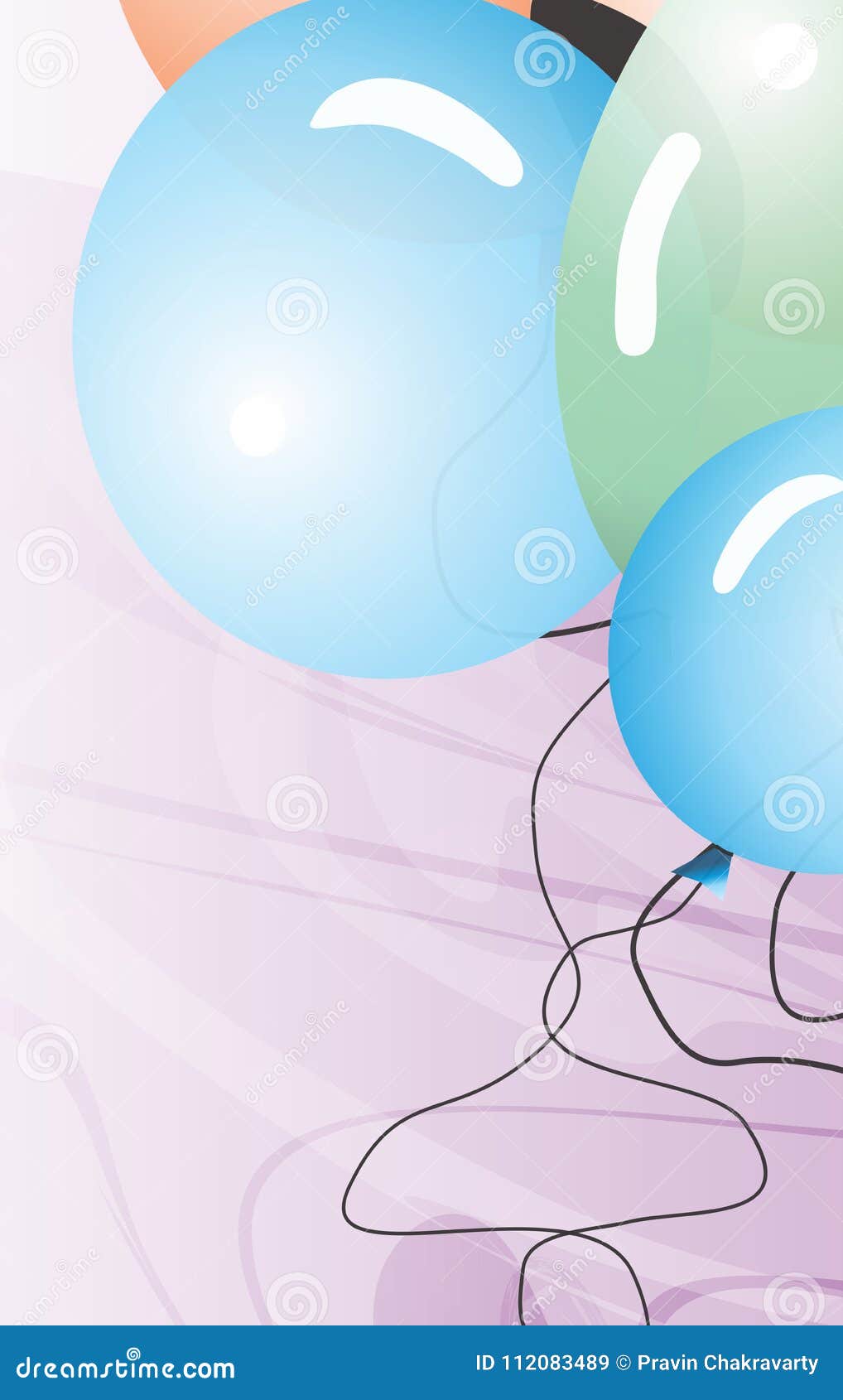 Vector Abstract Balloon Multicolored Shaded Wavy Background with ...
