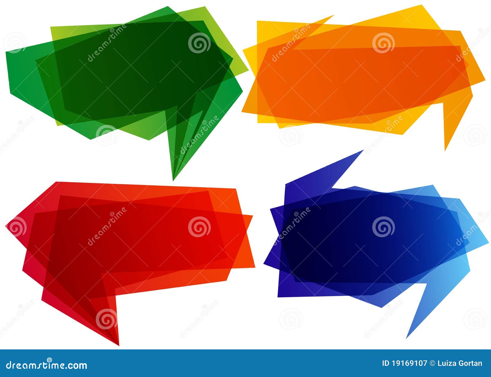 Vector Abstract Banner Bubble Shapes Colored Stock Illustration ...