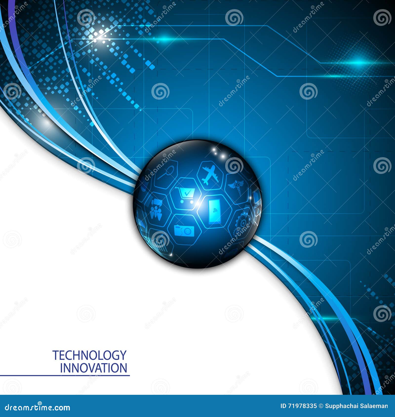 Vector Abstract Banner Communication Innovation Concept Stock Vector ...