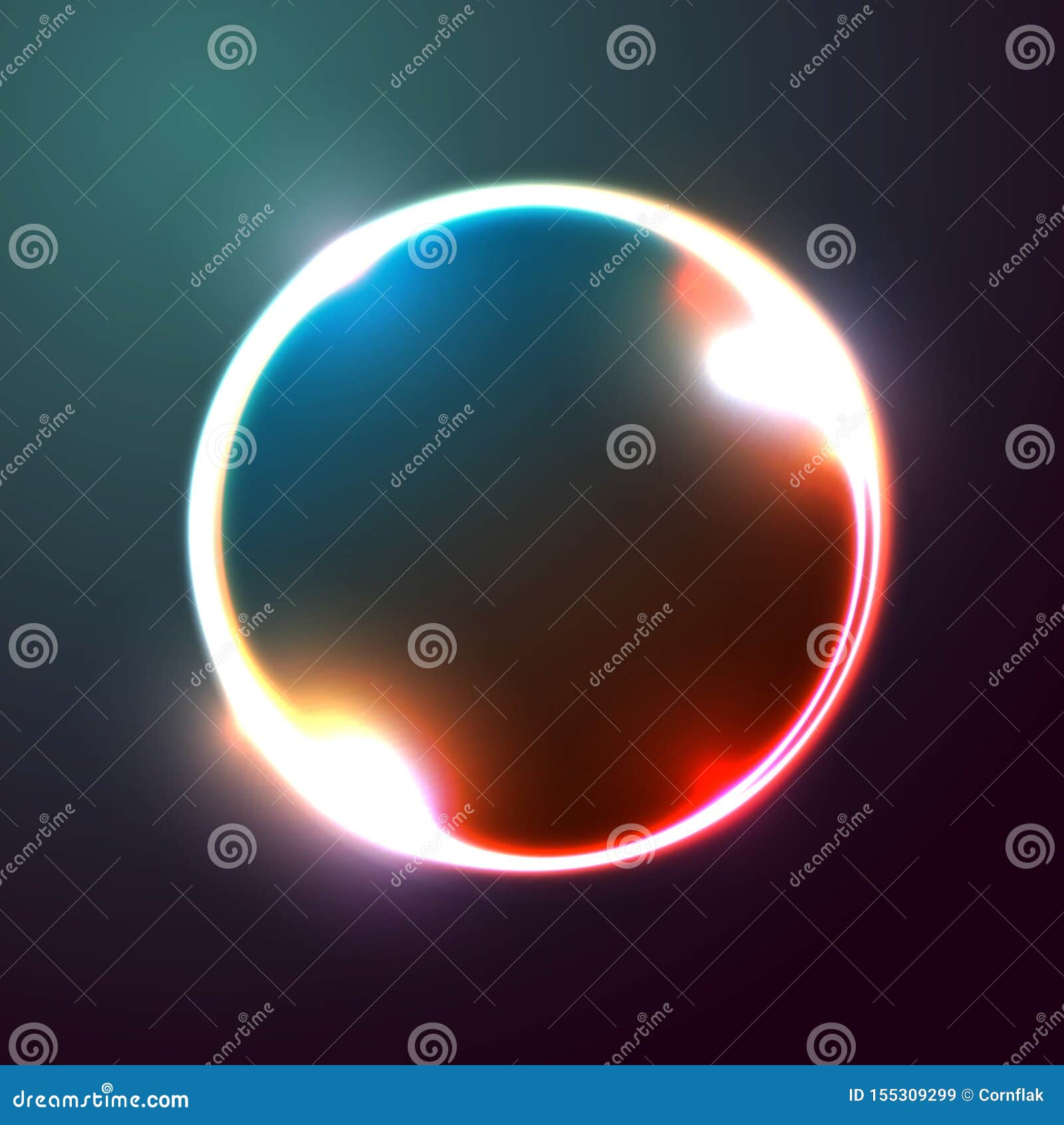 Vector Abstract Banner with Bright Circle Shape. Stock Vector ...