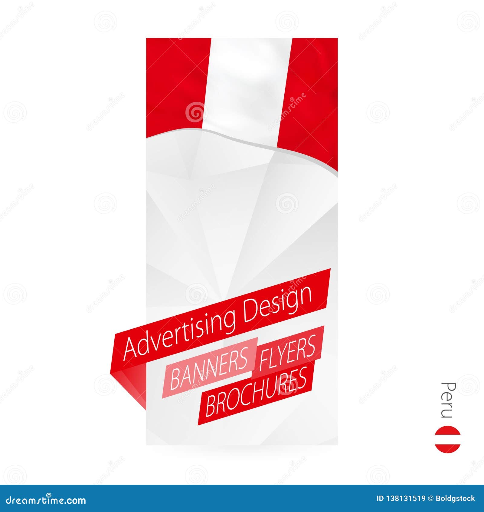 Vector Abstract Banner Template for Peru Stock Vector - Illustration of ...