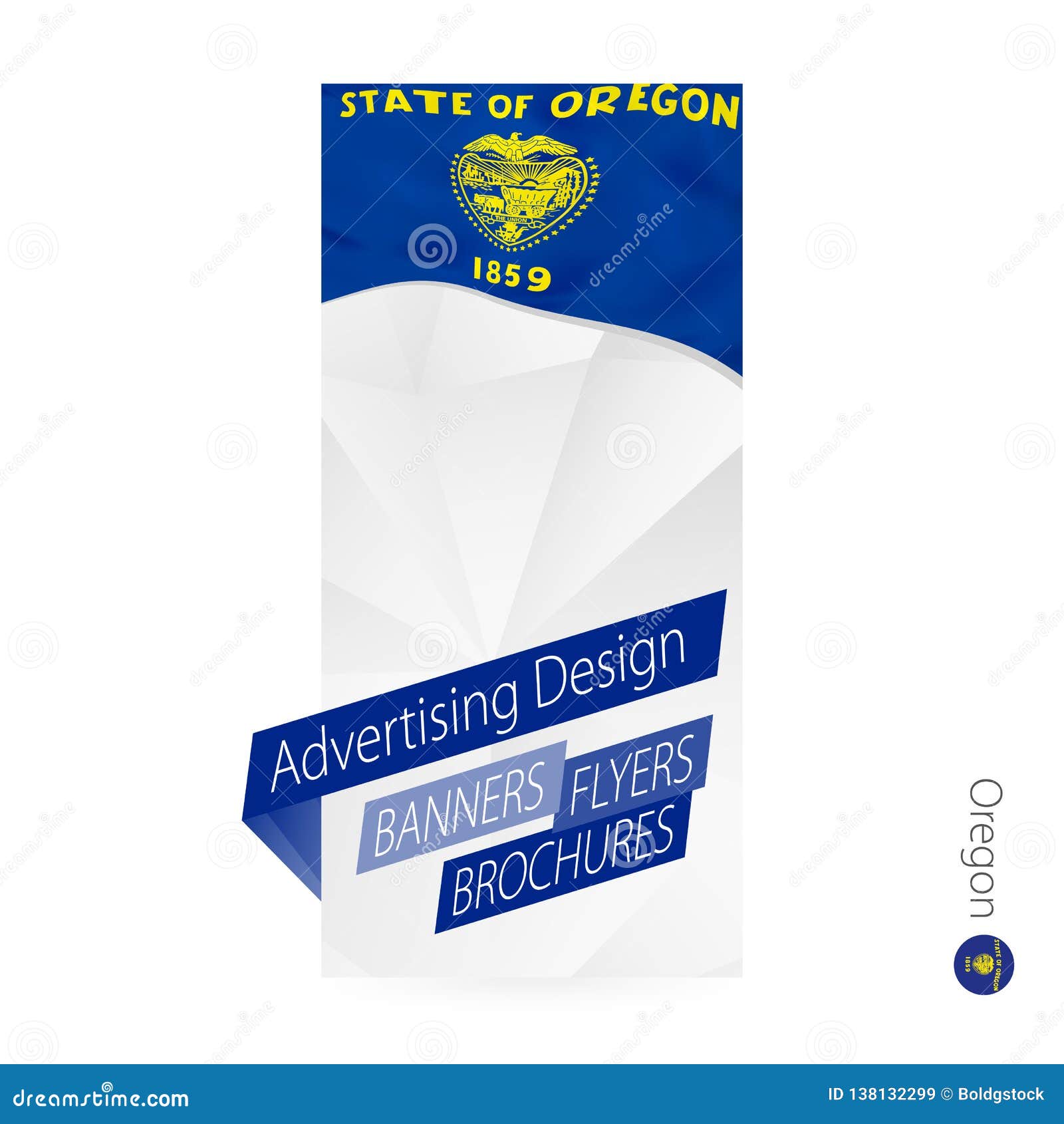 Vector Abstract Banner Template for US State Oregon Stock Vector ...