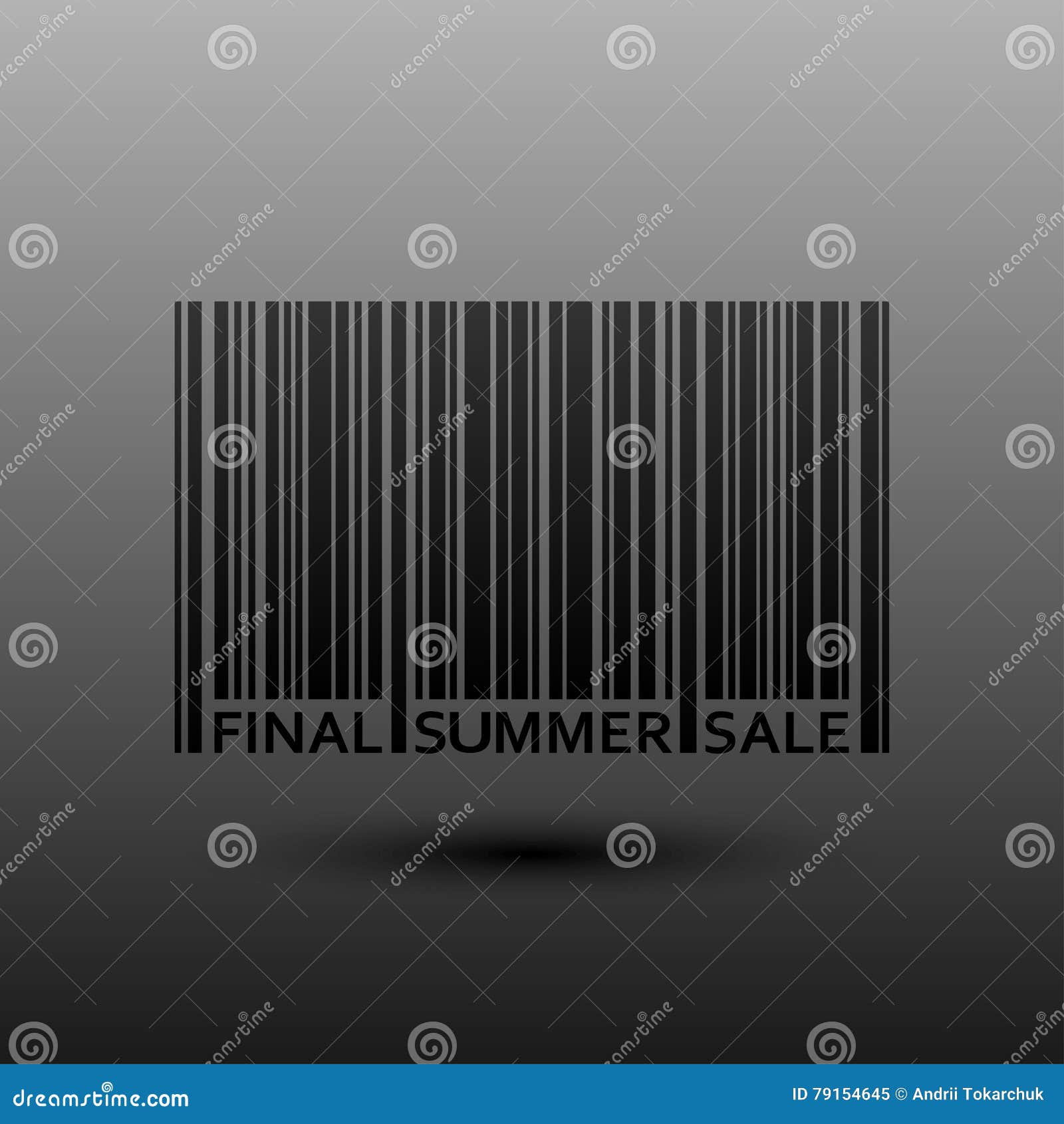 Vector Abstract Barcode. Final Summer Sale. Stock Vector - Illustration ...