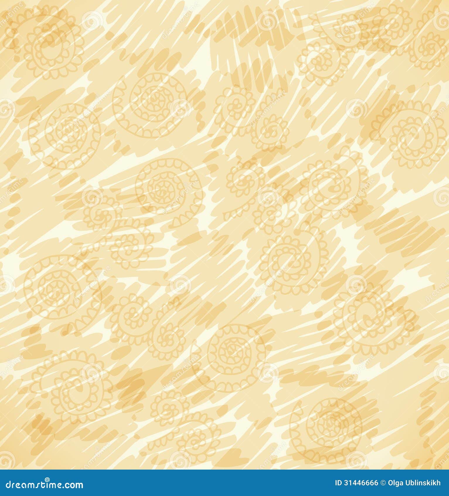 Vector Abstract Beige Background. Sketchy Doodle S Stock Vector ...