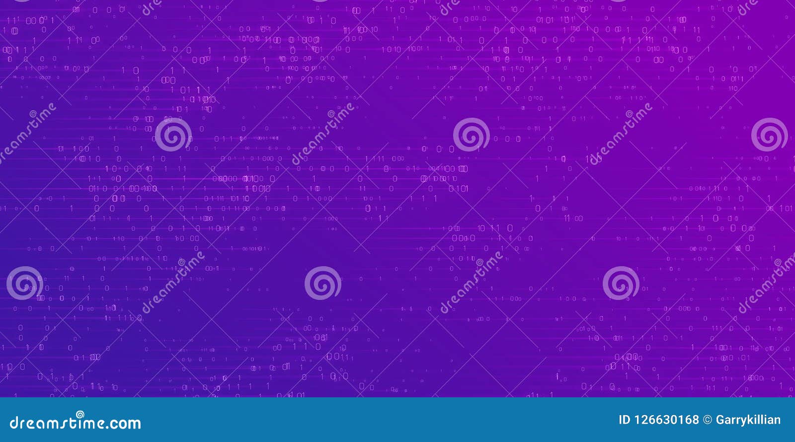 Vector Abstract Big Data Visualization Blue Flow Of Data As Numbers Strings Stock Vector