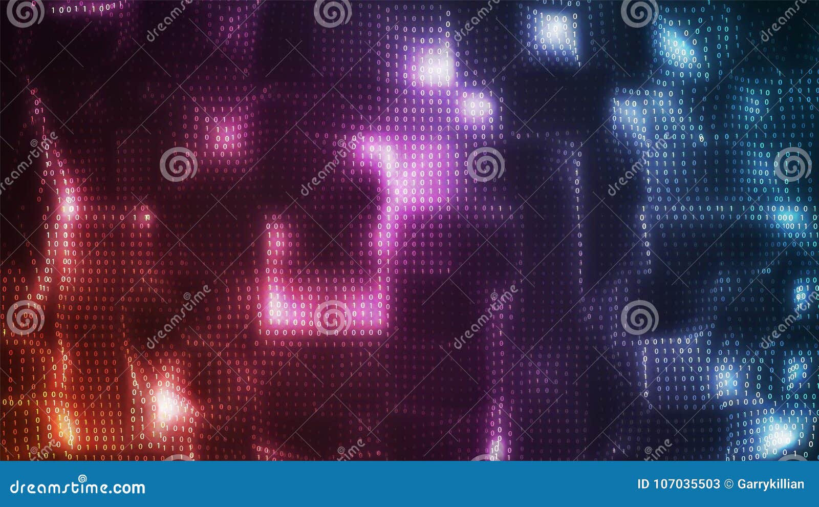 Vector Abstract Big Data Visualization Colorful Glowing Stock Vector Illustration Of Flow