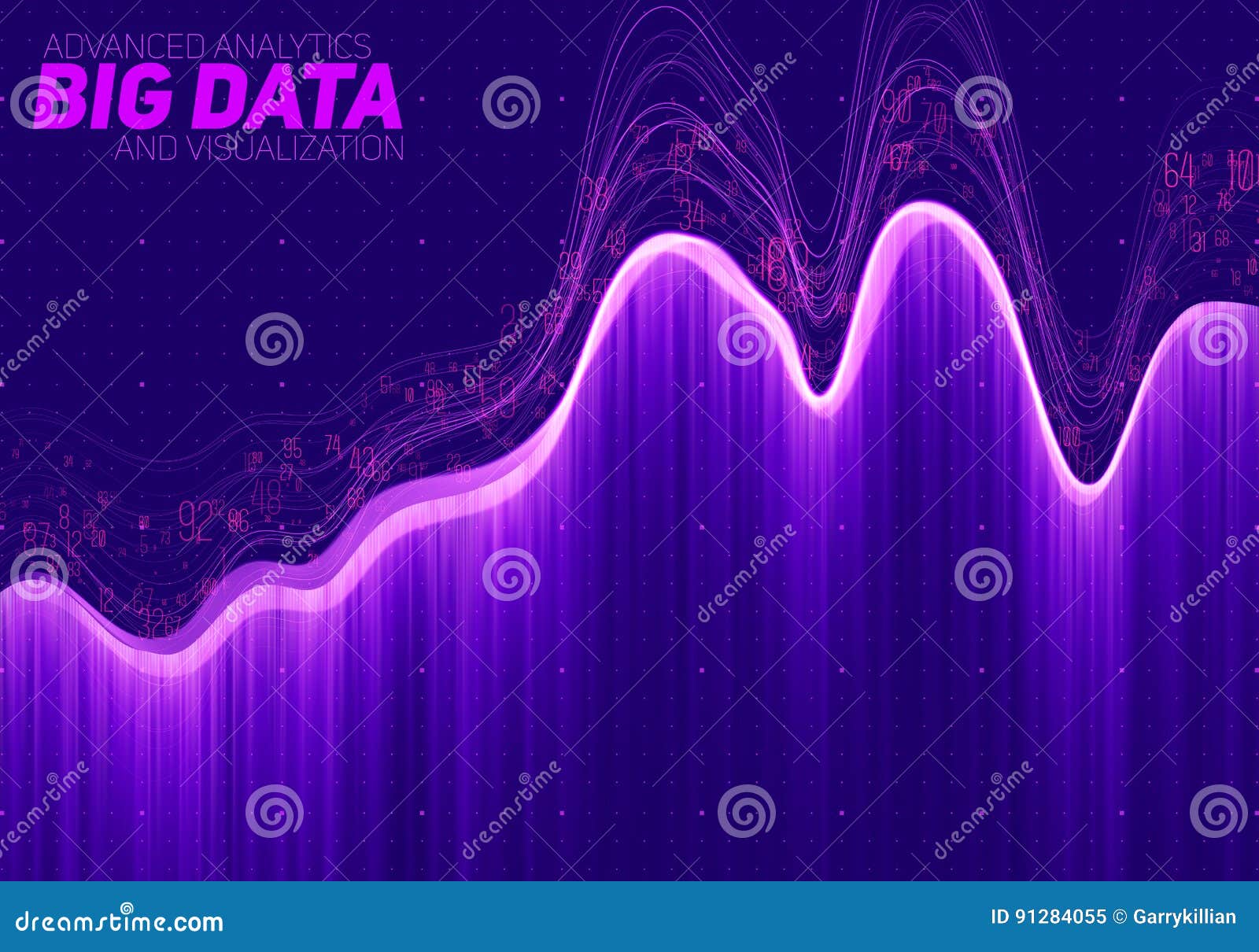 Vector Abstract Big Data Visualization. Futuristic Infographics ...