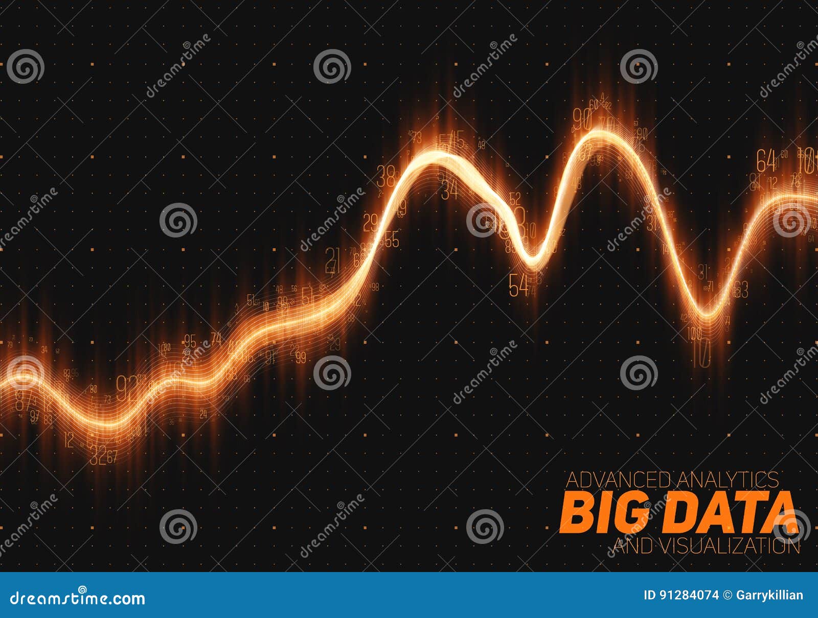 Vector Abstract Big Data Visualization. Futuristic Infographics ...
