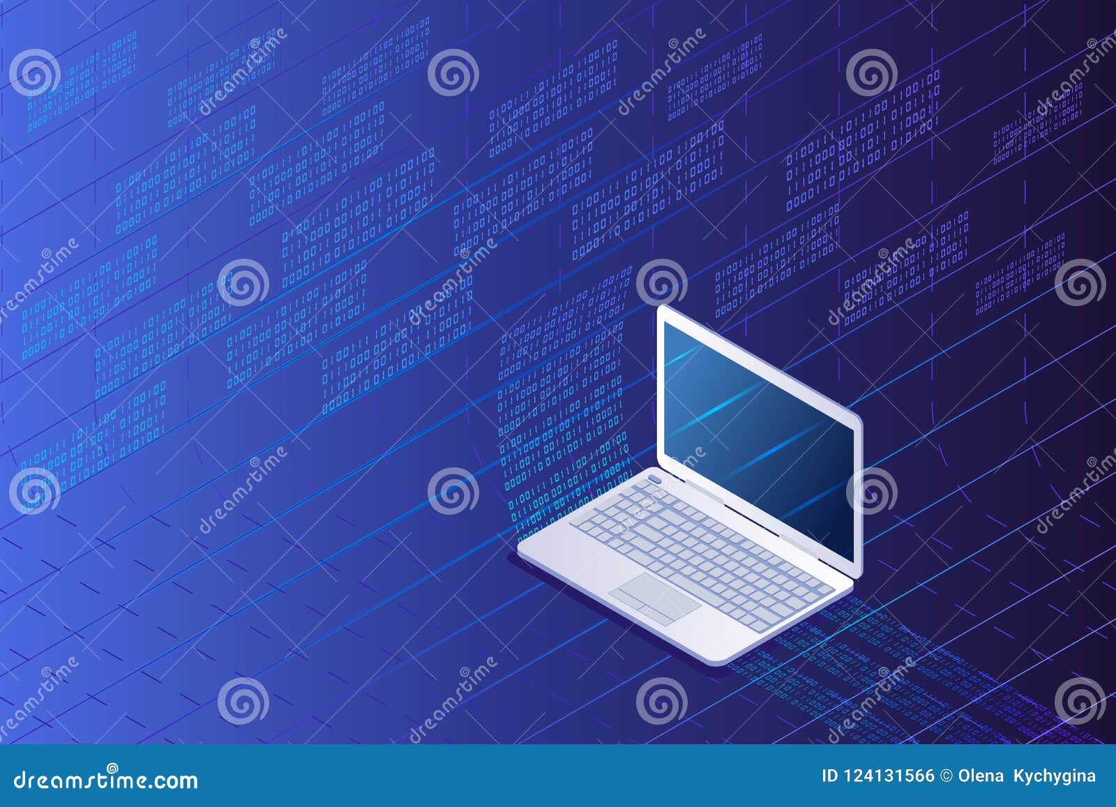 Vector Abstract Big Data Visualization Stock Illustration Illustration Of Glowing Design