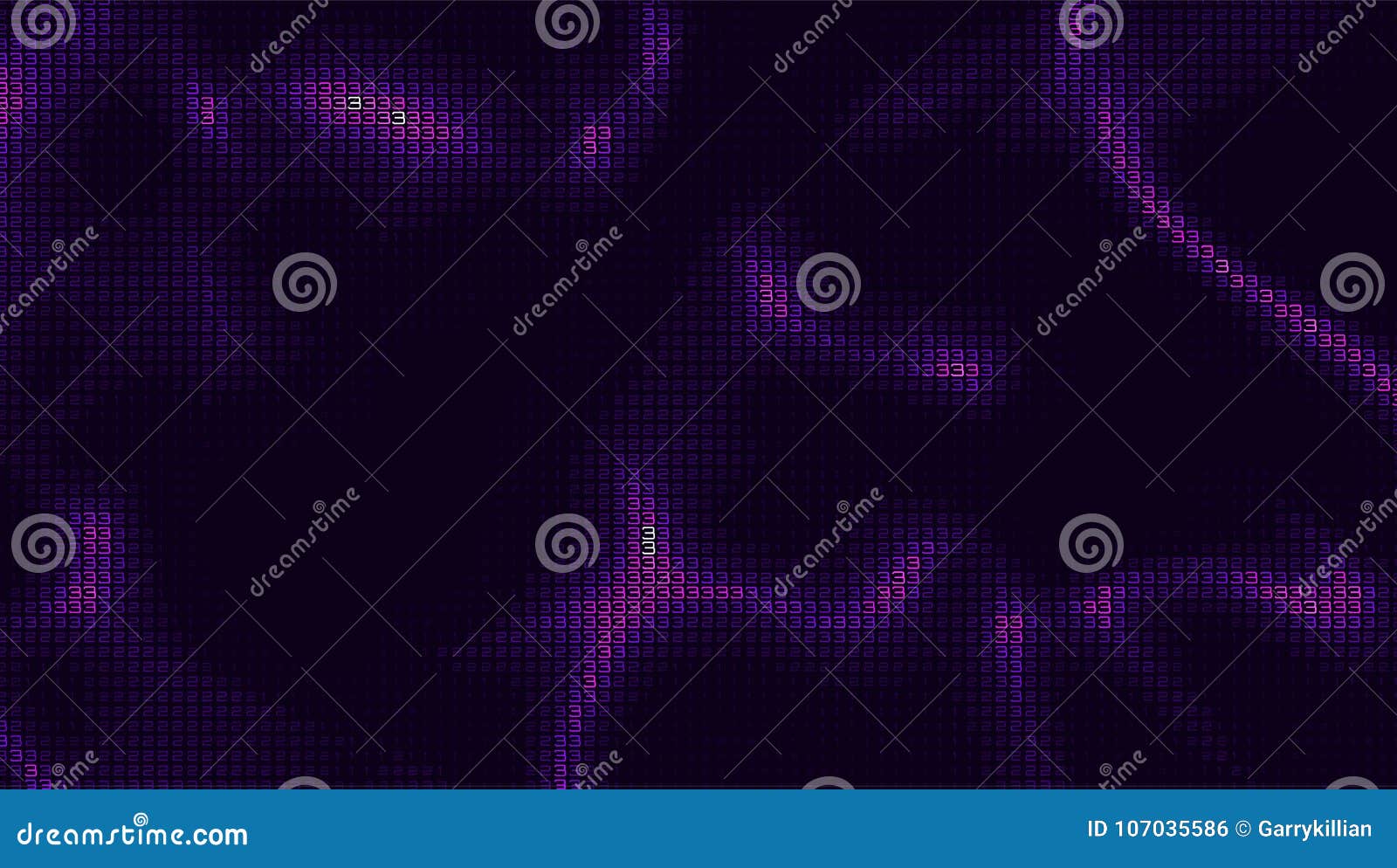 Vector Abstract Big Data Visualization. Violet Glowing Data Stock Vector - Illustration of line ...
