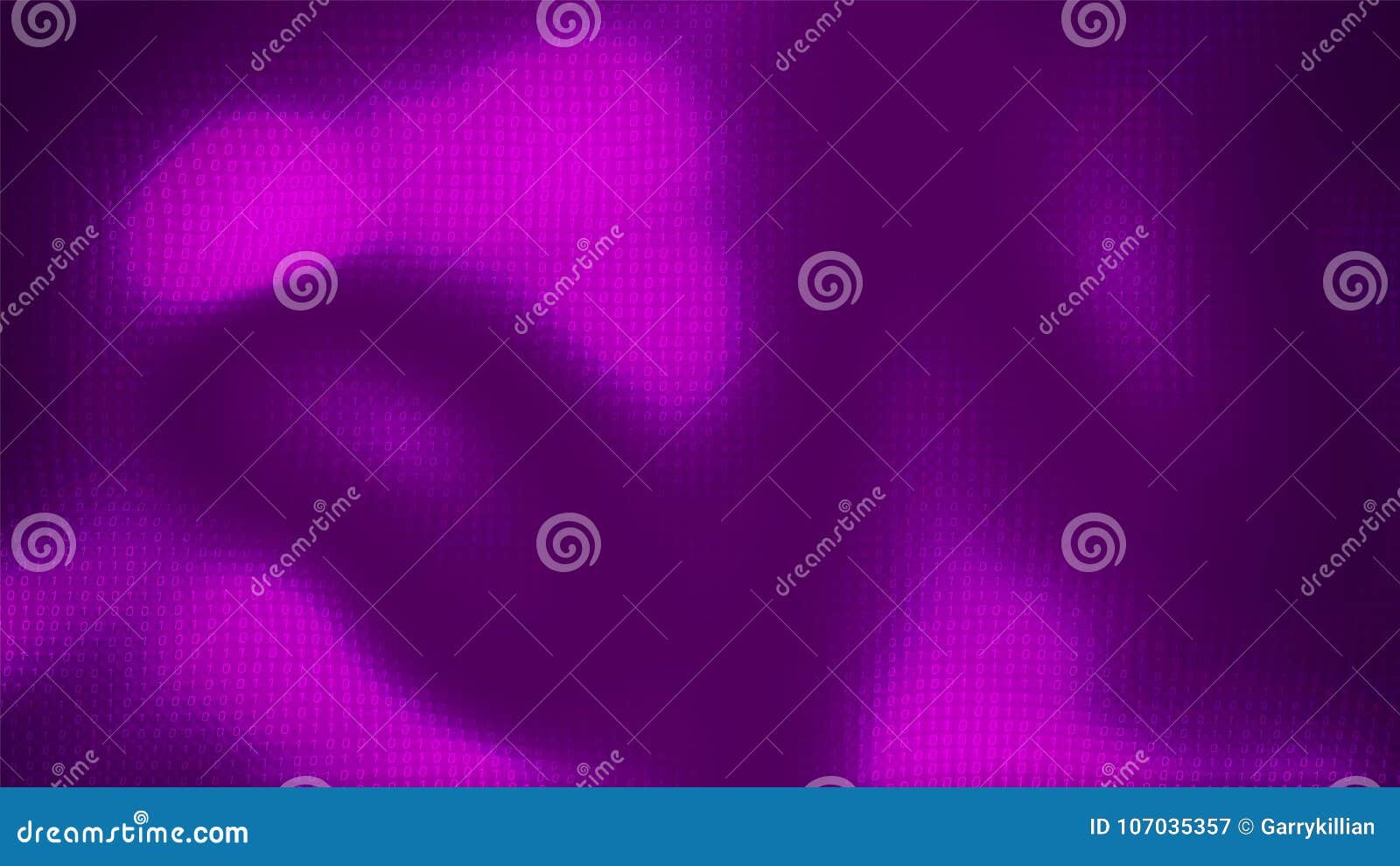 Vector Abstract Big Data Visualization Violet Glowing Data Flow As