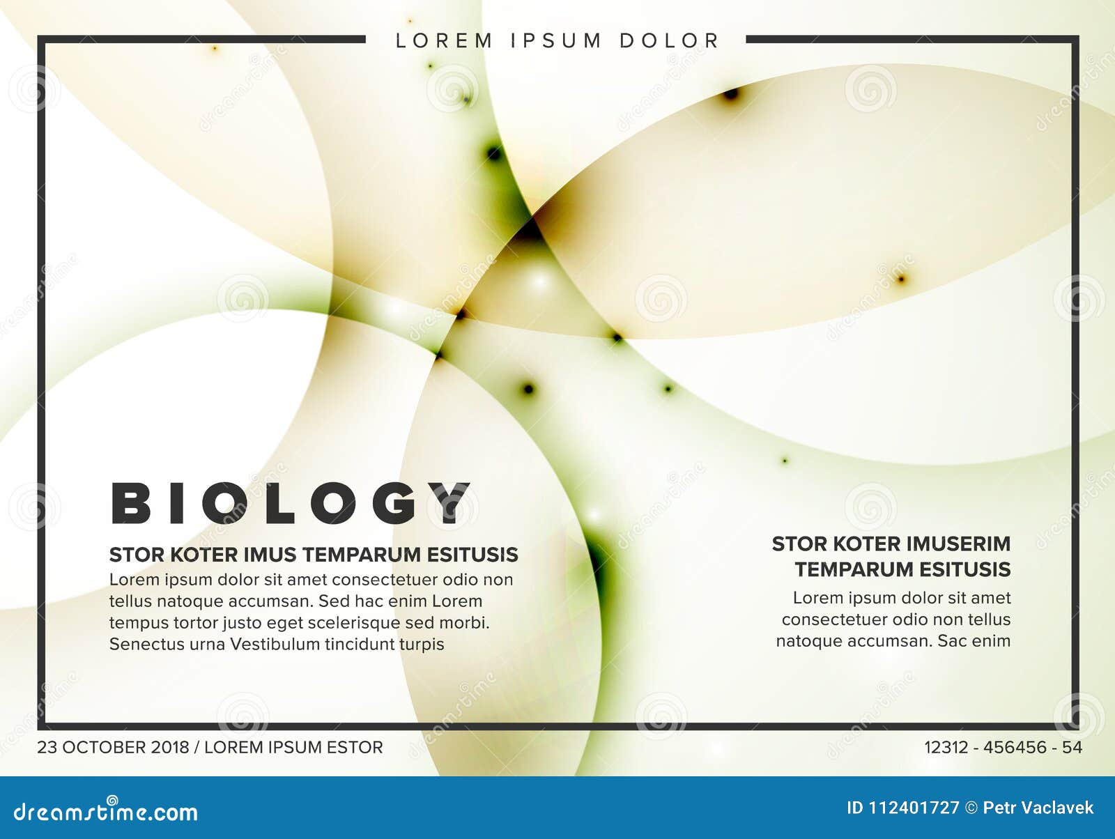 Vector Abstract Biology Flyer Template Stock Vector - Illustration of ...