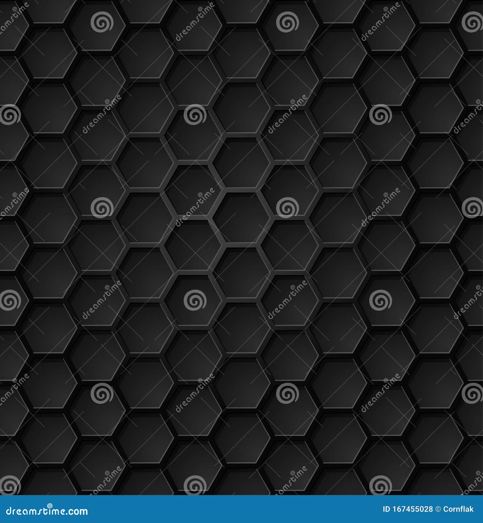 Vector Abstract Black Hexagon Seamless Pattern Eps Stock Vector ...