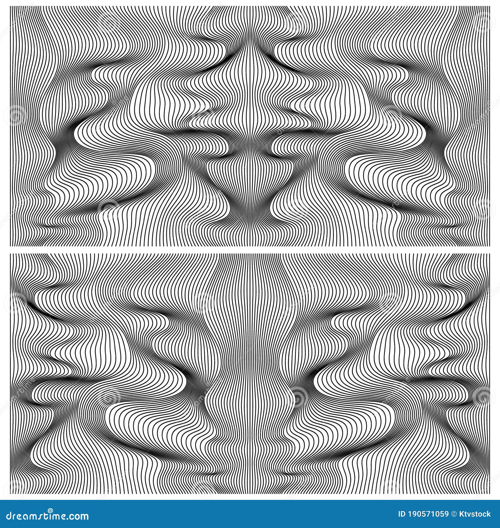 Vector Abstract Black Lines Patterns Set. Stock Vector - Illustration ...