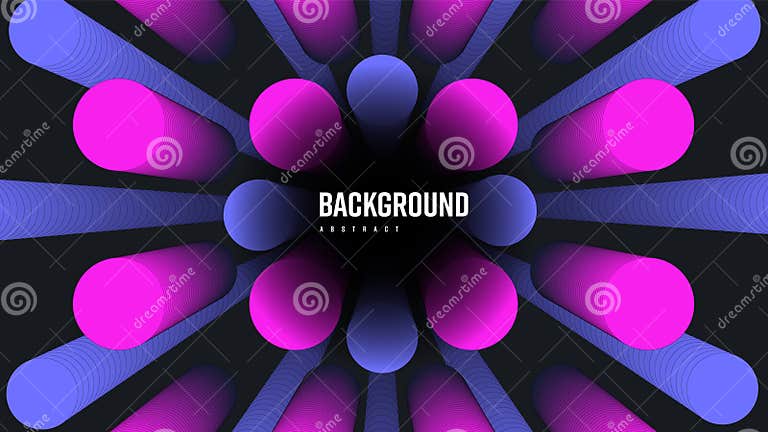 Vector Abstract Blend Shape, Bright 3d Illustration, Geometric Elements ...