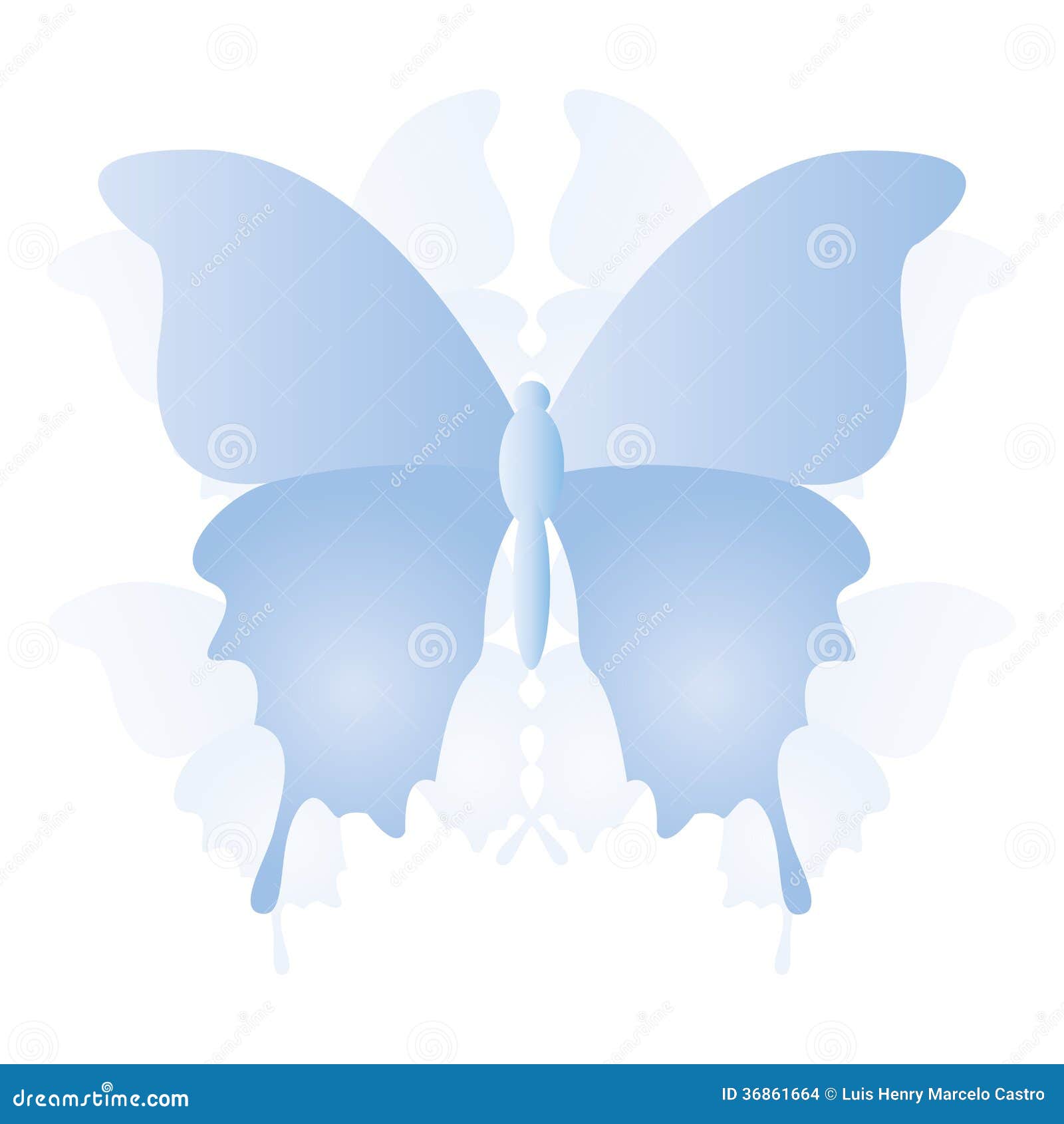 Vector Abstract Blue Butterfly Icon Isolated Stock Illustration ...