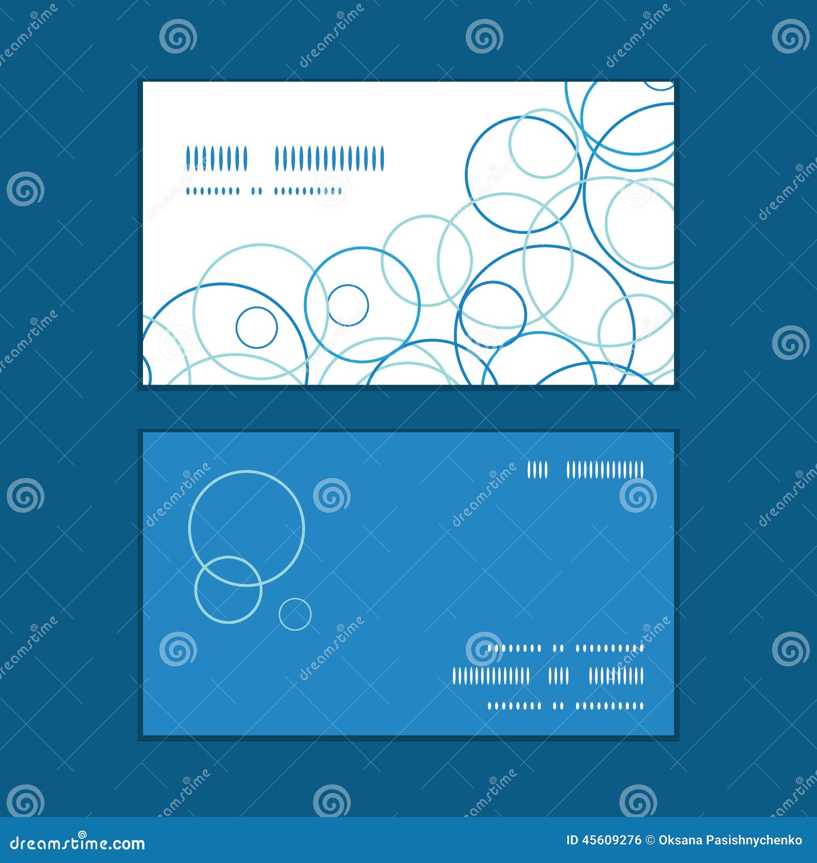 Vector Abstract Blue Circles Horizontal Corner Stock Vector ...