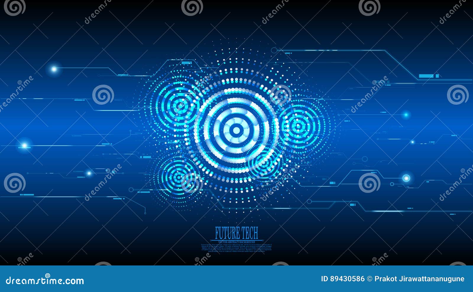 Vector Abstract Blue Cyber Circuit Background Stock Vector ...