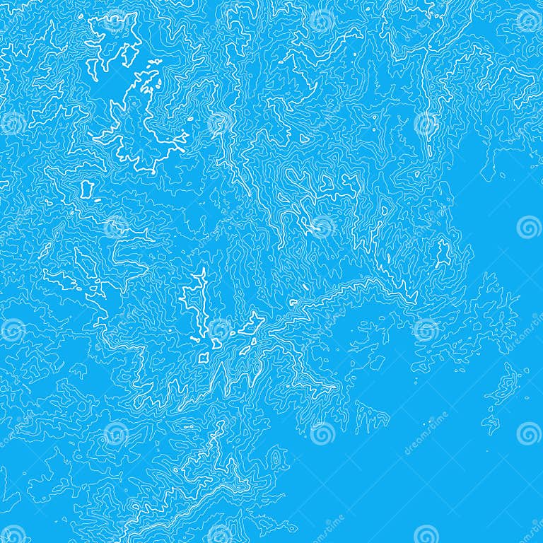 Vector Abstract Blue Earth Relief Map. Generated Conceptual Elevation ...