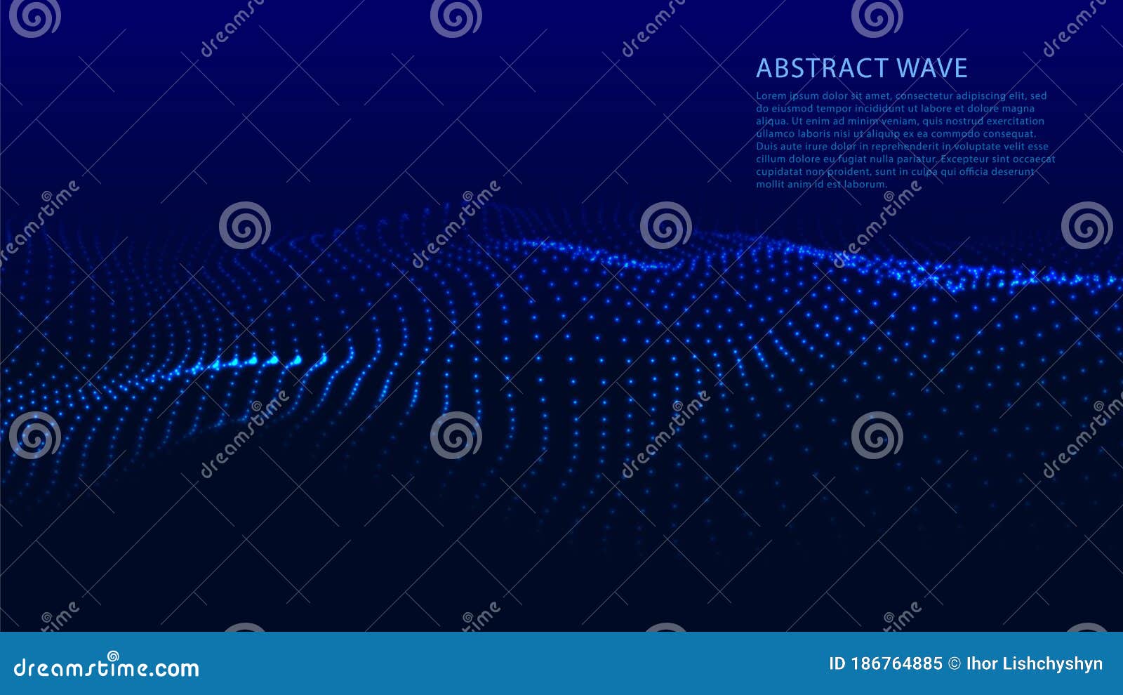 Vector Abstract Blue Futuristic Background. Big Data Visualization ...