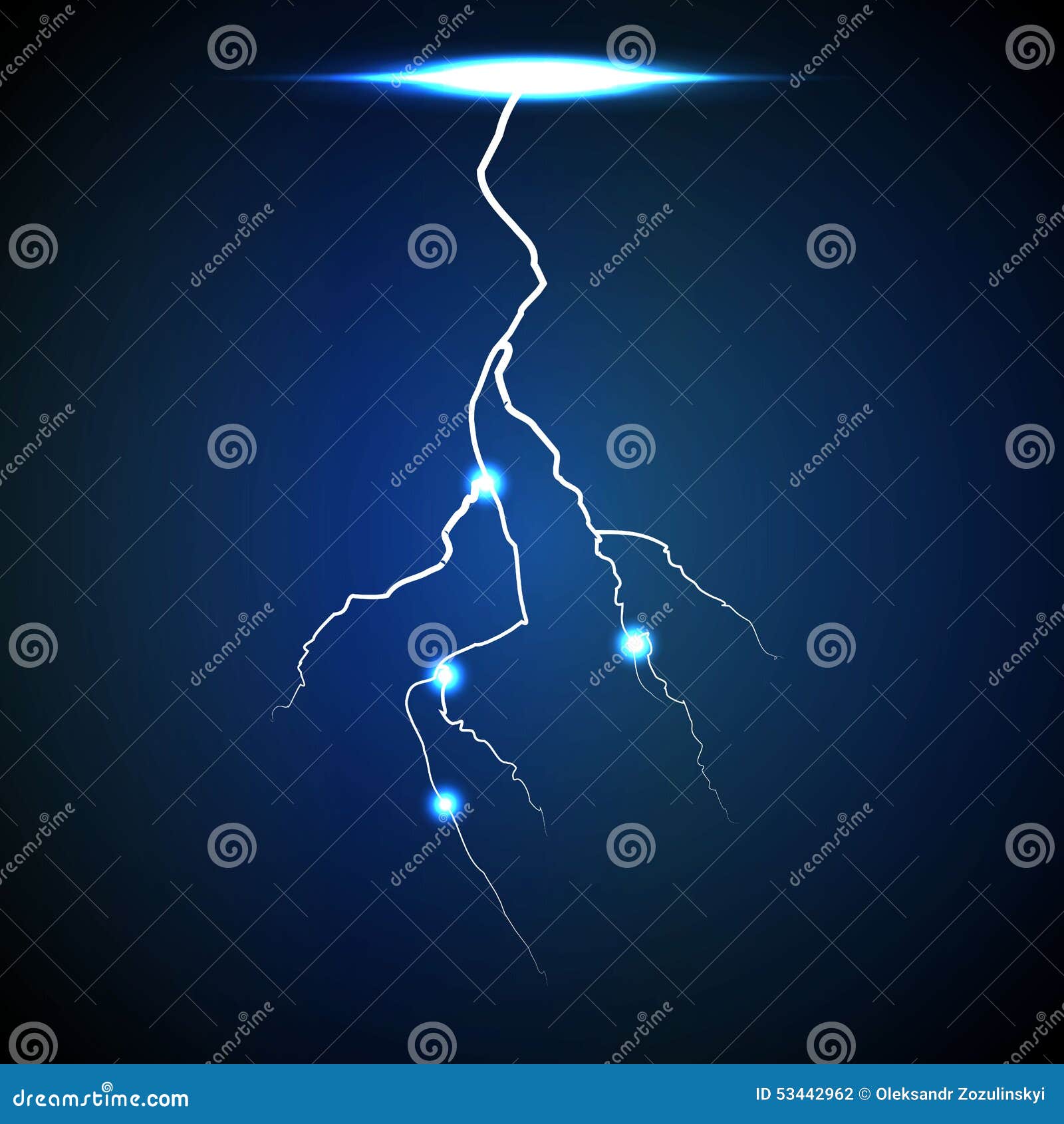 Vector Abstract Blue Lightning Flash Background. 4 Stock Vector ...