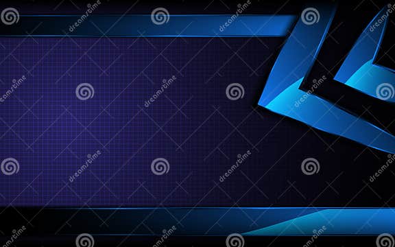 Vector Abstract Blue Rectangle Shape Hi Tech Concept Background Stock ...