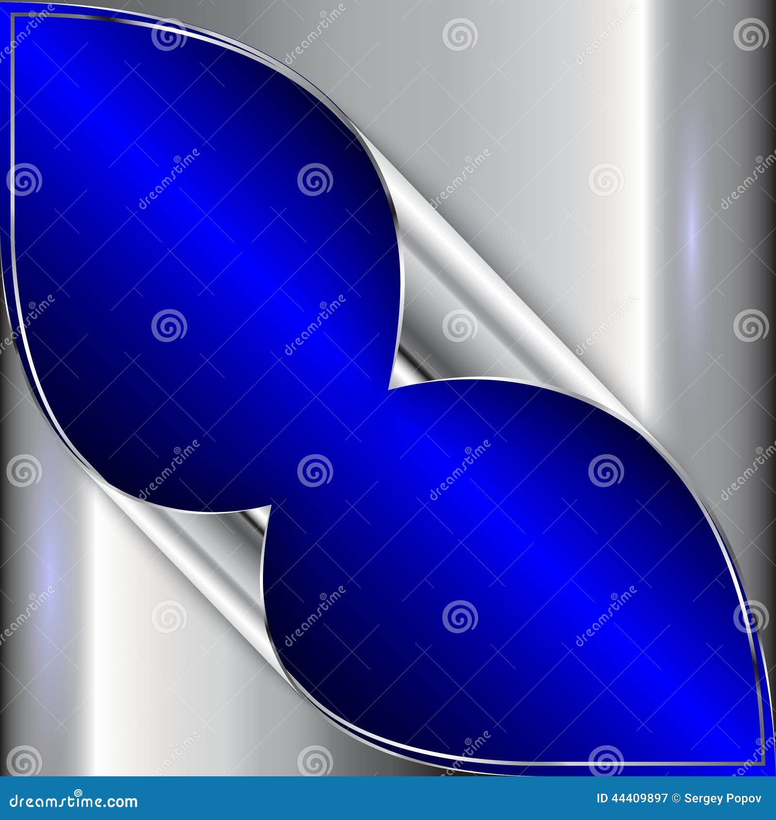 Vector Abstract Blue and Silver Metallic Stock Vector - Illustration of ...