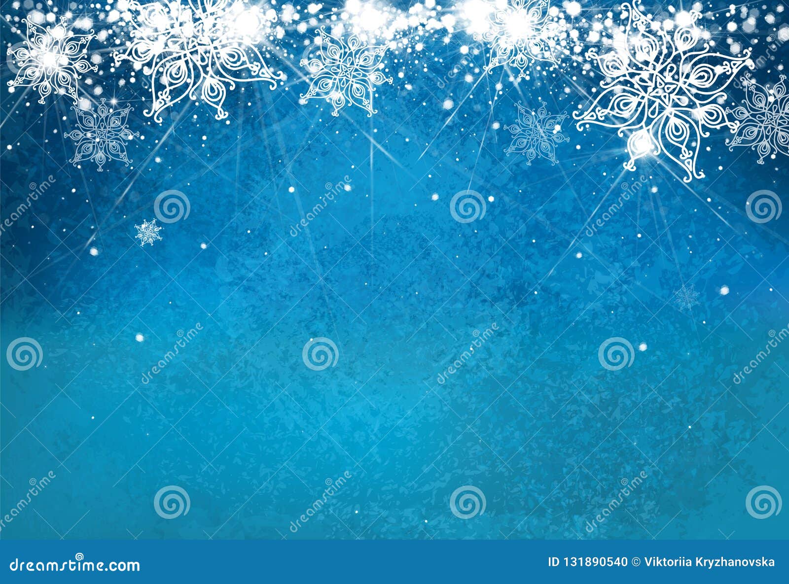Vector Abstract, Blue, Snowflake Background. Stock Vector ...