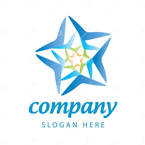 Blue star logo stock vector. Illustration of sign, symbol - 30163606