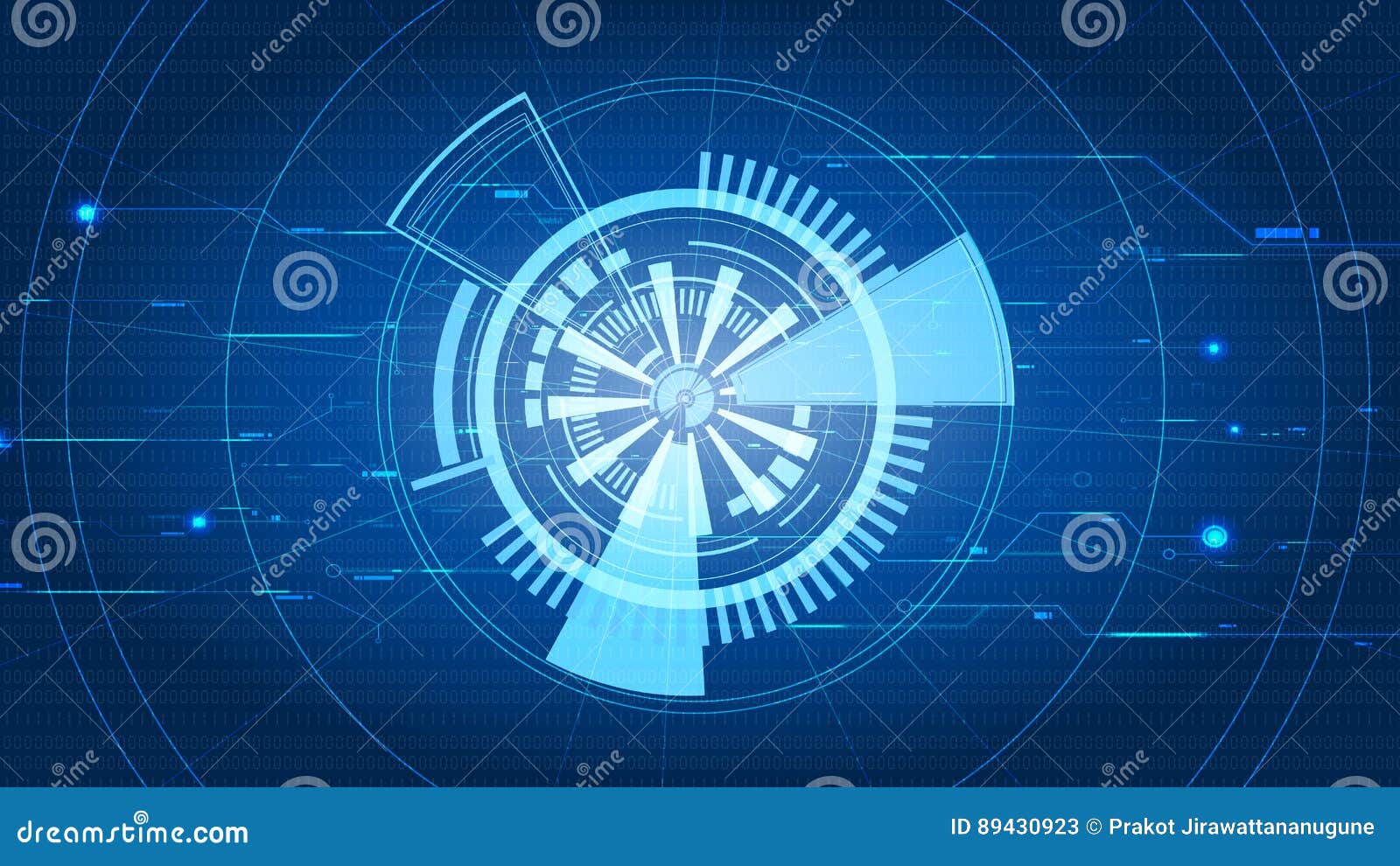 Vector Abstract Blue Technology Interface Background Stock Vector ...