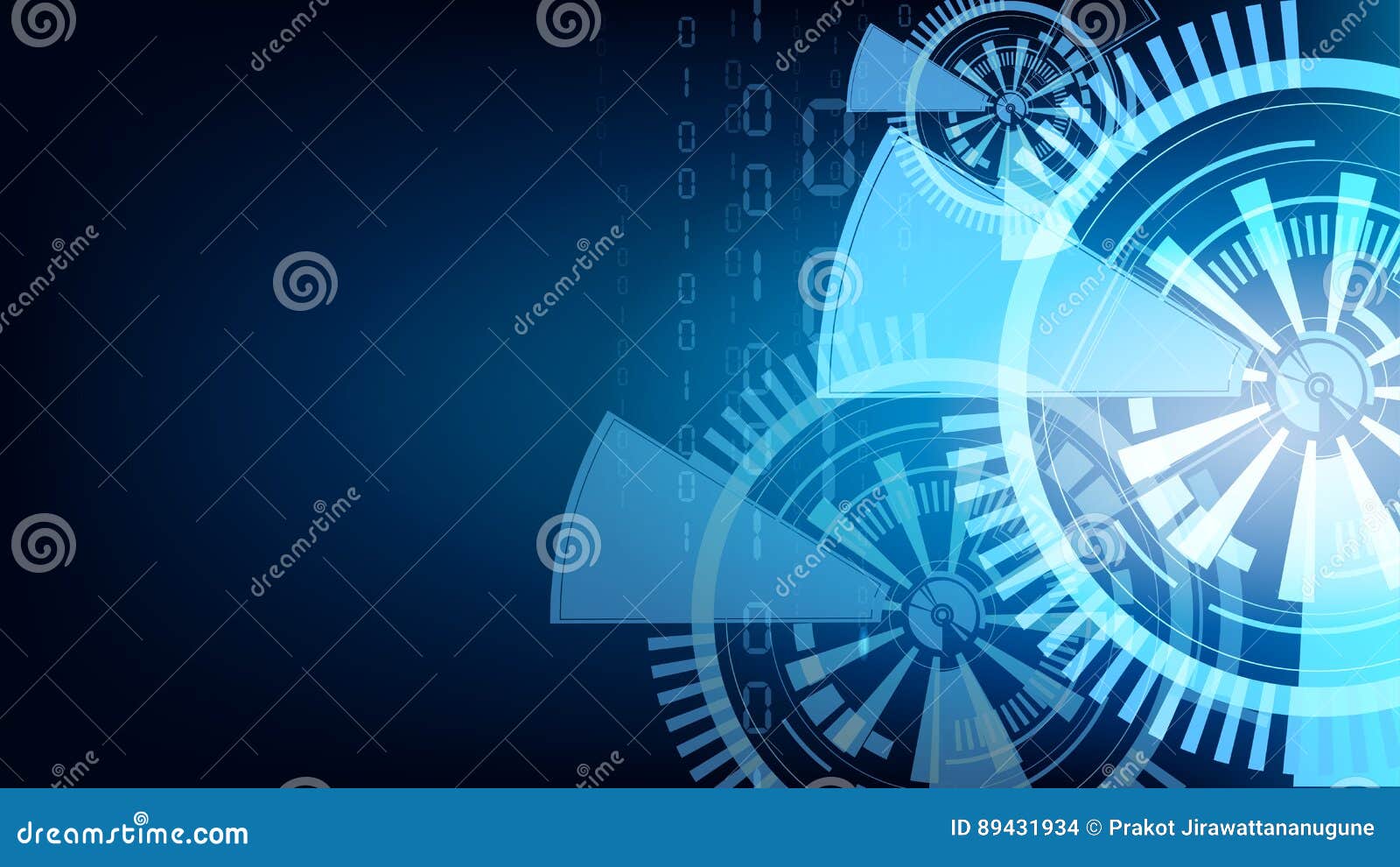 Vector Abstract Blue Technology Matrix Background Stock Vector ...