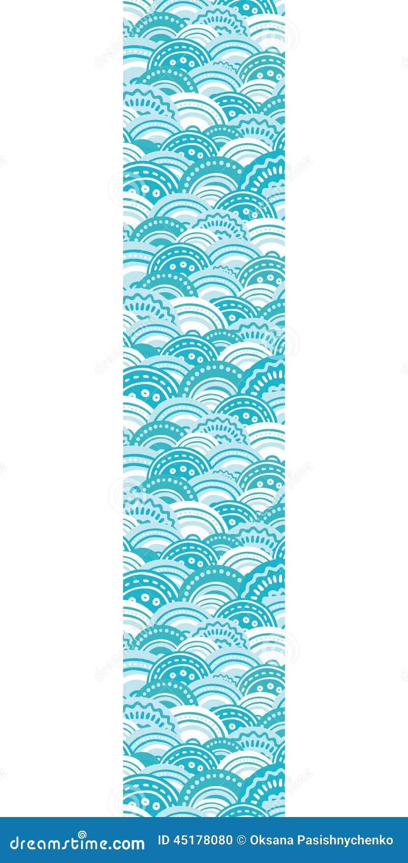 Vector Abstract Blue Waves Vertical Border Stock Vector - Illustration ...