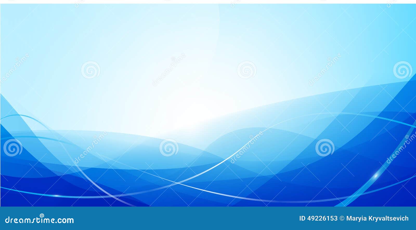 Vector Abstract Blue Wavy Water Background Stock Vector - Illustration ...