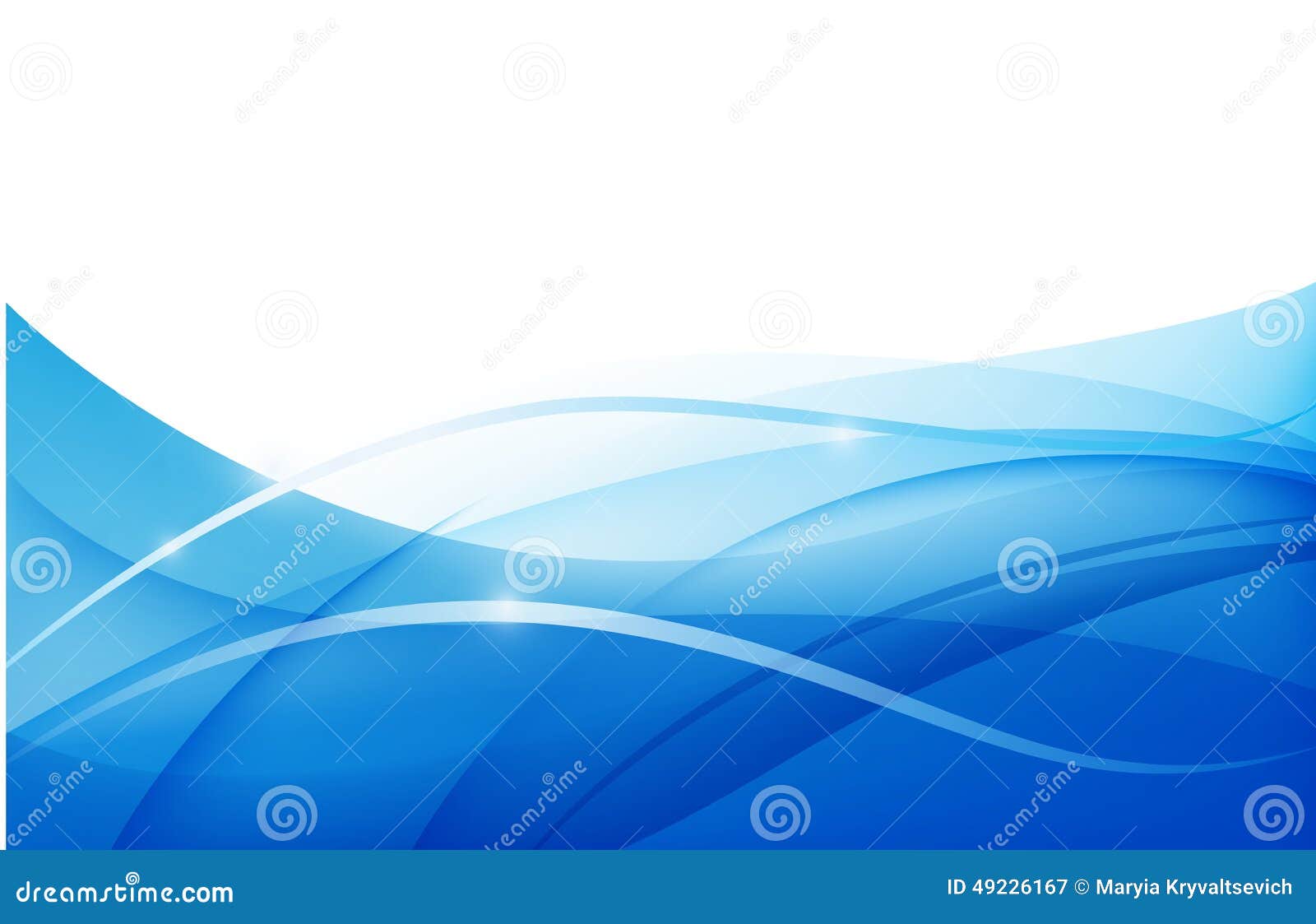 Vector Abstract Blue Wavy Water Background Stock Vector - Illustration ...