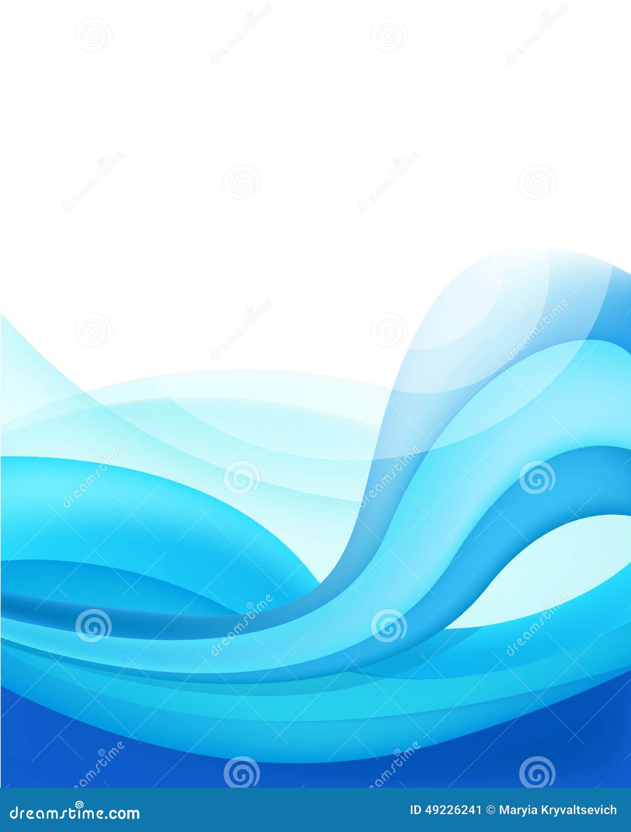 Vector Abstract Blue Wavy Water Background Stock Vector - Illustration ...