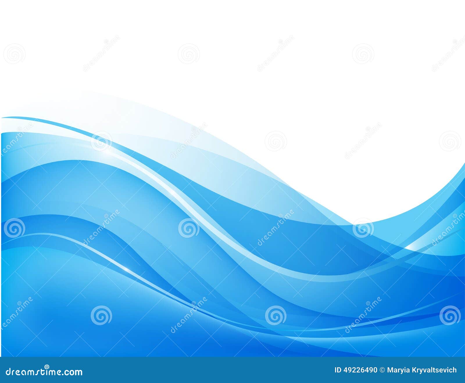 Vector Abstract Blue Wavy Water Background Stock Vector - Illustration ...