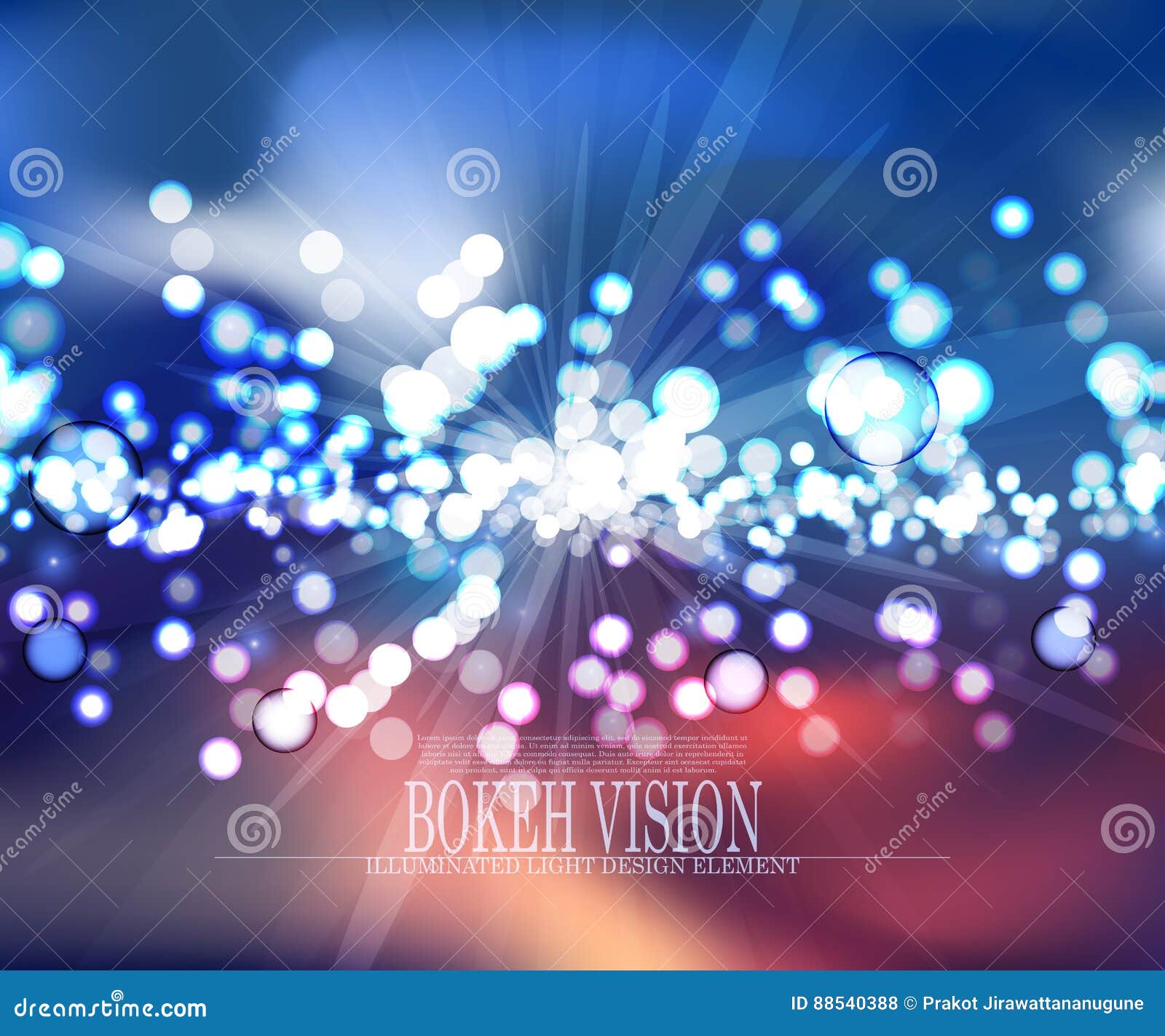 Vector Abstract Bokeh Vision Background Design III Stock Vector ...