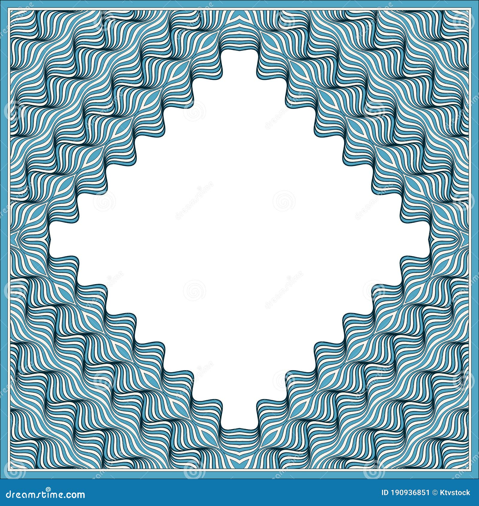 Vector Abstract Border with Distortion Effect. Stock Vector ...