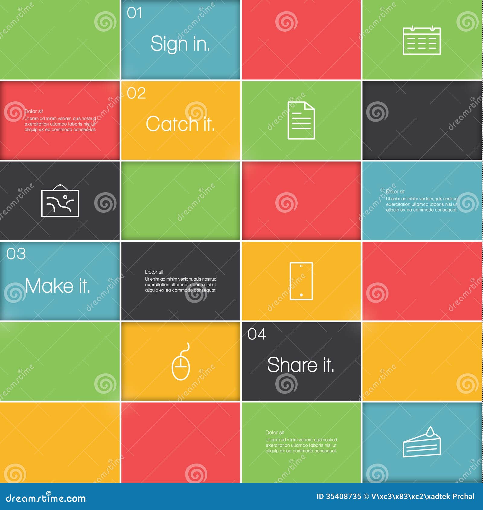 Vector Abstract Box Template. Rectangles with Place for Your Con Stock ...