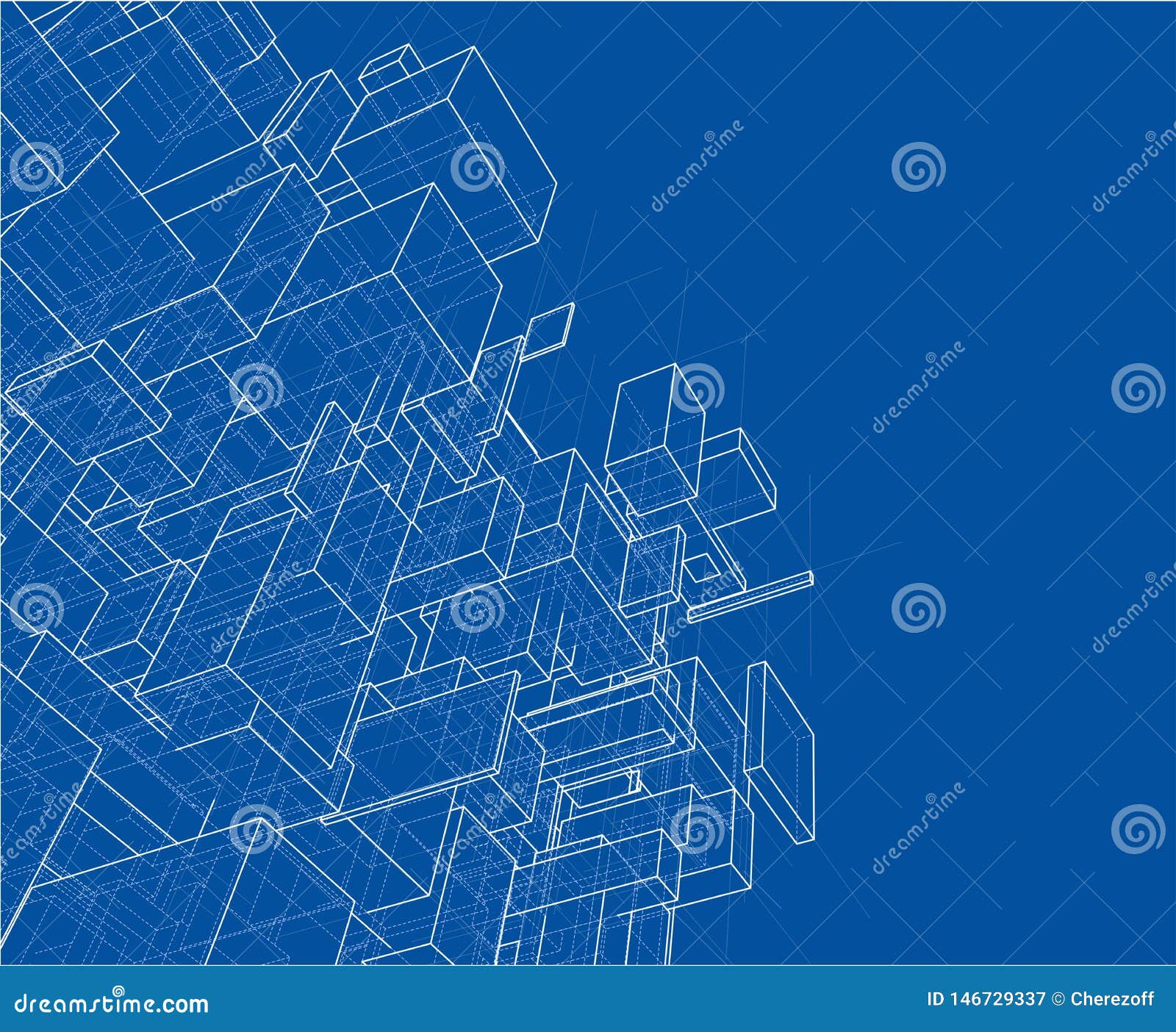 Vector Abstract Boxes Background Stock Vector - Illustration of sketch ...