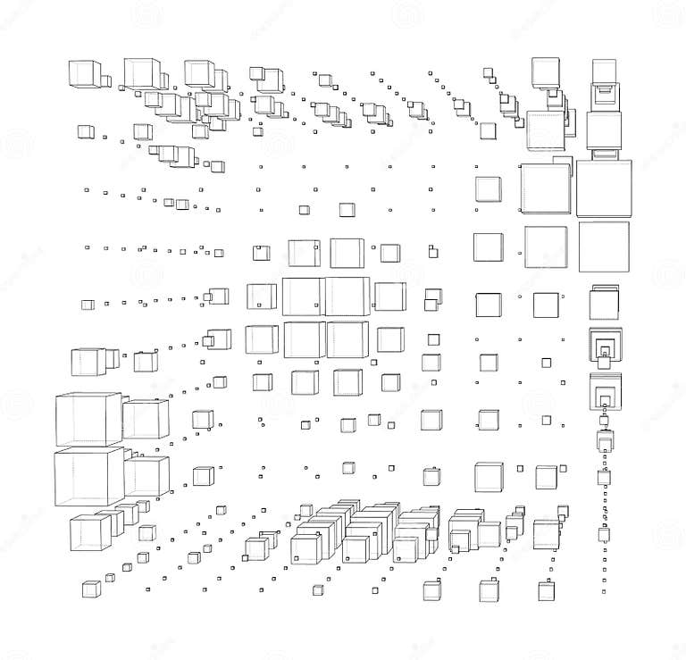 Vector Abstract Boxes Background Stock Vector - Illustration of pattern ...